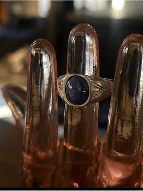 Accessories | 925 Ar Marking Star Sapphire Sterling Silver Ring With ...